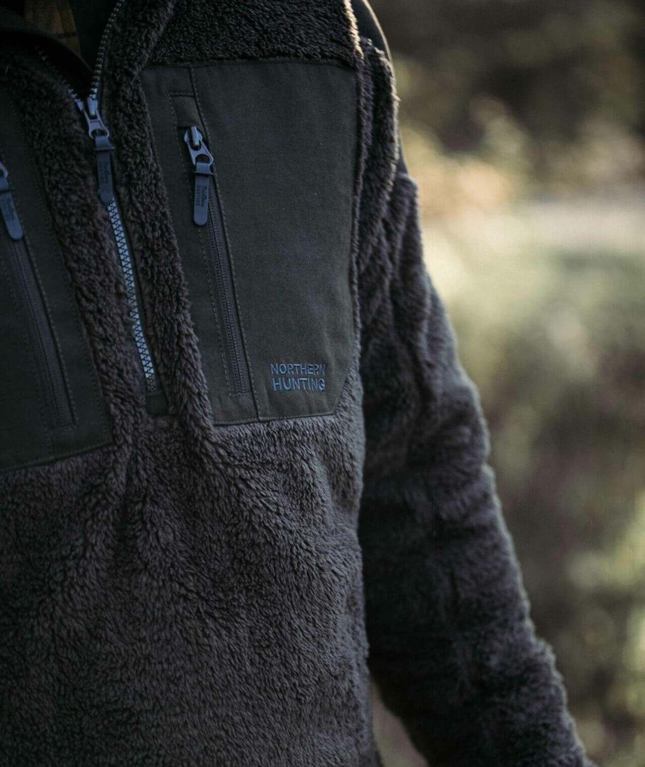 Køb Northern Hunting Hjort pile fleece anorak, Grøn hos Billig ...