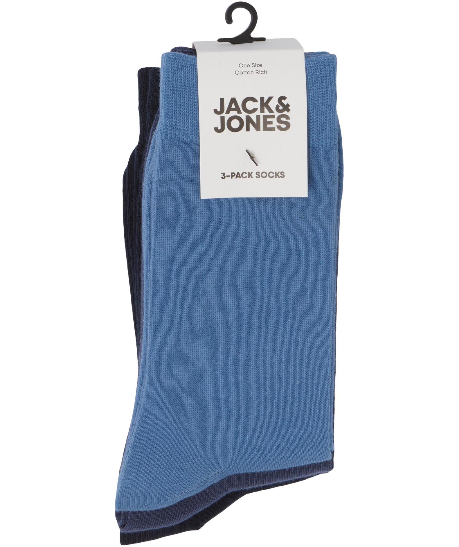 Jack & Jones JACCOL 3-pak strømper, Navy Blazer
